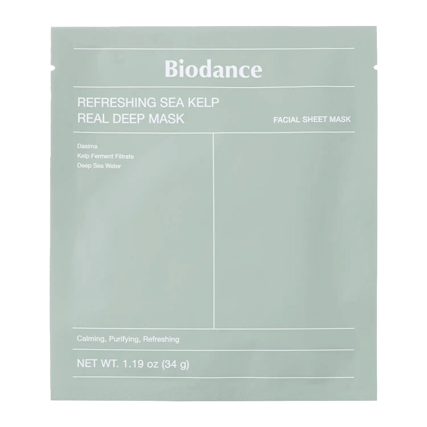 Biodance Refreshing Sea Kelp Real Deep Face Mask 34g – SKEEN